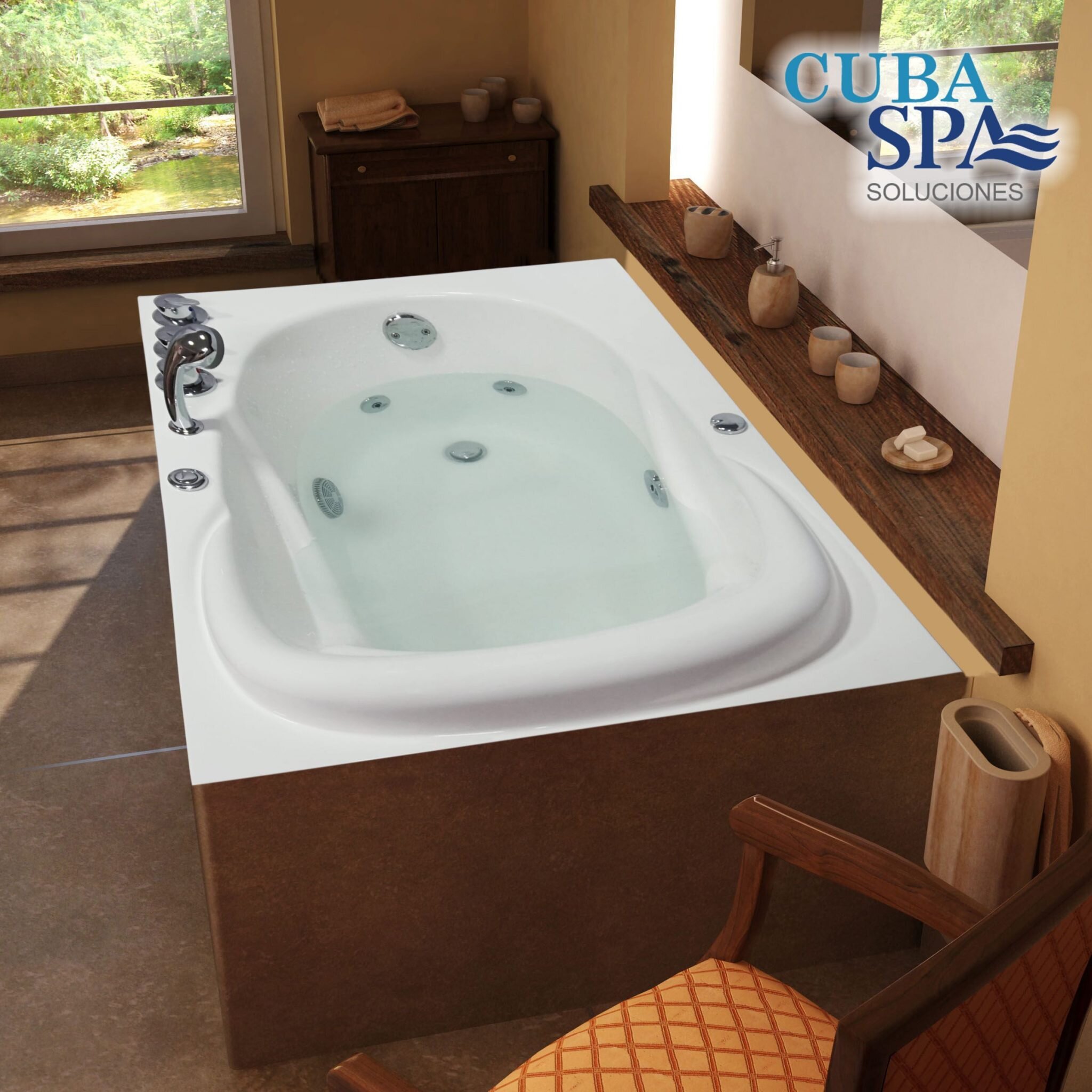 Tina Hidromasaje Rectangular - MINI 110*76 - Cuba & Spa