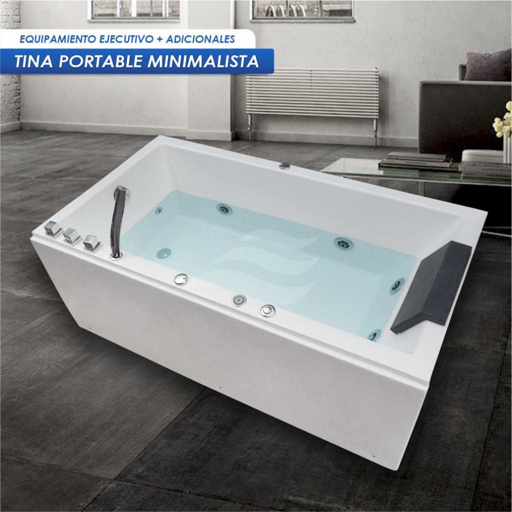 Tina Hidromasaje Rectangular - MINIMALISTA V 1.60*0.80 - Cuba & Spa
