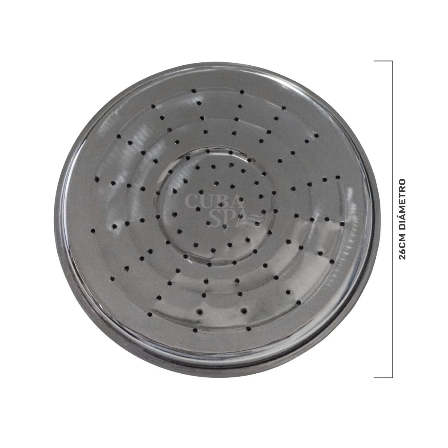 PLATO DE DUCHA ESPAÑOLA DE 1 ½" INOX - Cuba & Spa
